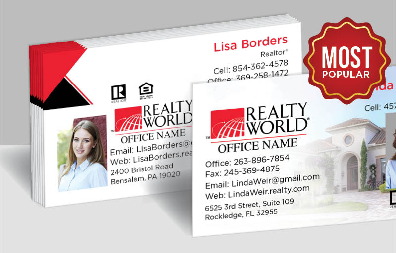 Realty World Real Estate Business Card Products